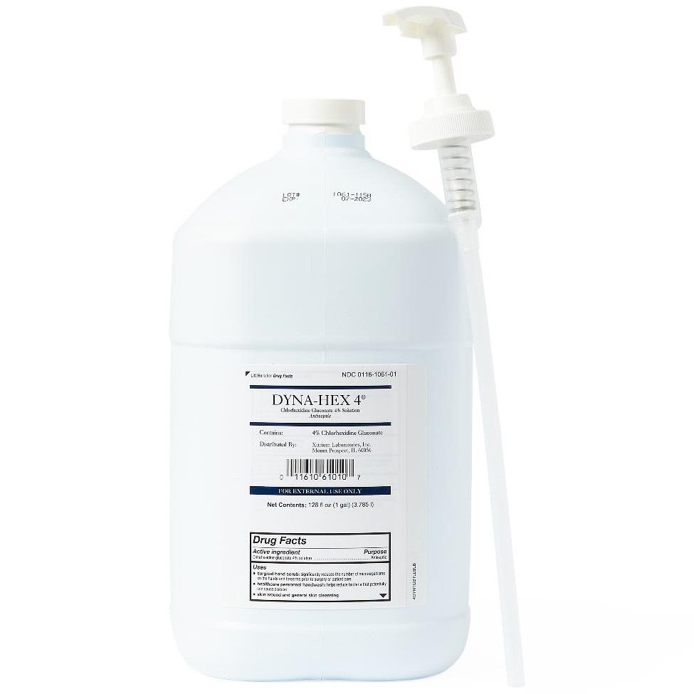 Dyna-Hex 4% CHG Liquid Surgical Scrub, 128 oz., One