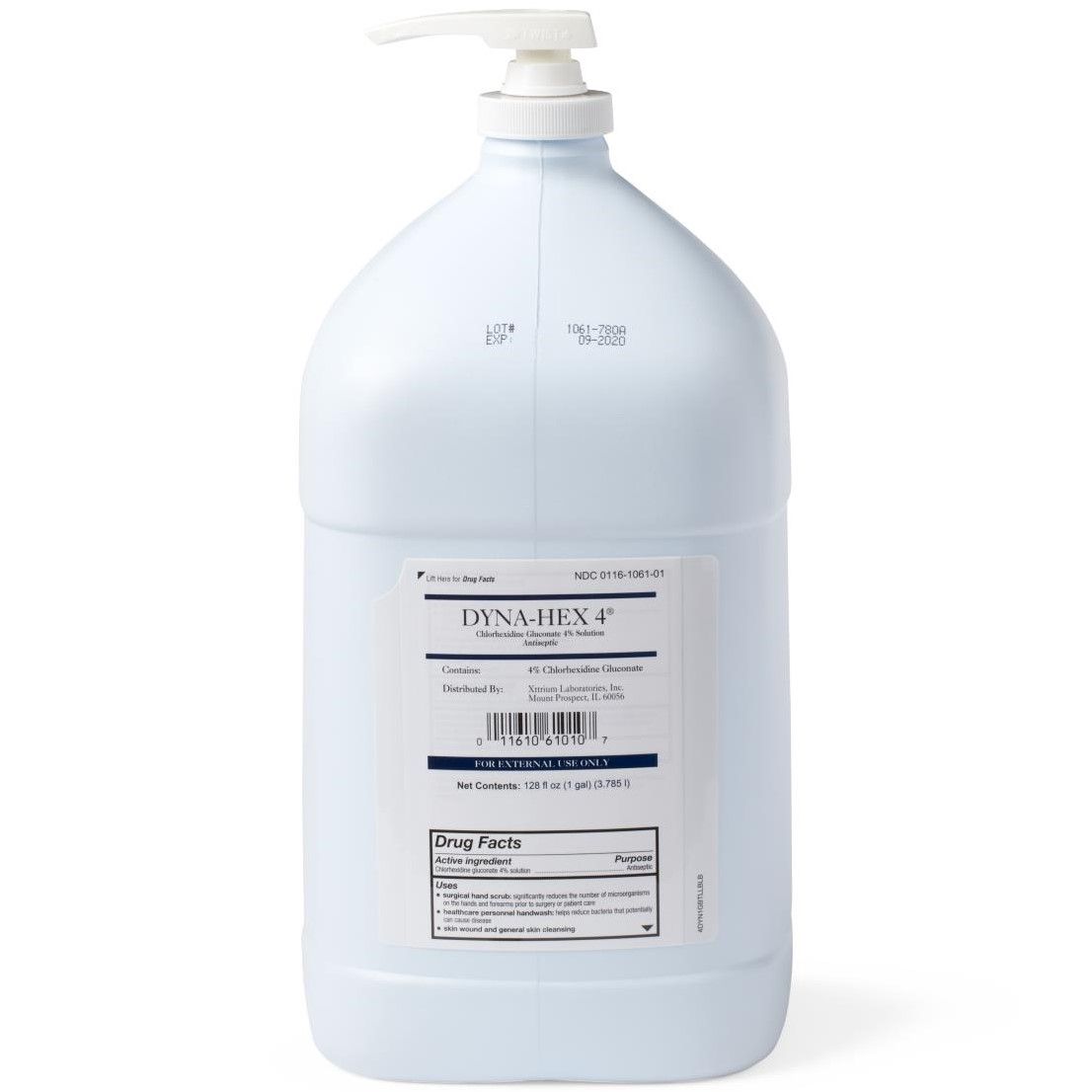 Dyna-Hex 4% CHG Liquid Surgical Scrub, 128 oz., One