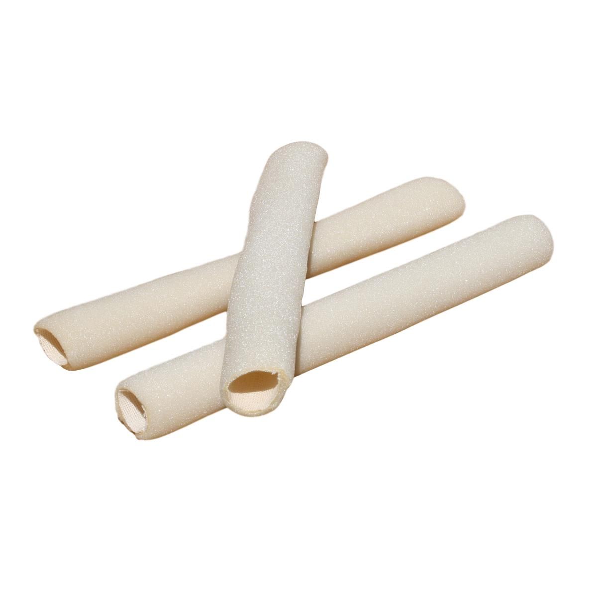 Single Tubular Foam Sleeves 1in Polyurethane Foam Off-White Size L 8Ct