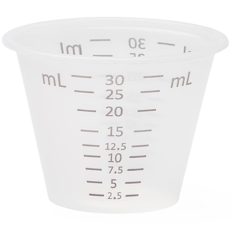 Medicine Cup with Printed Graduations, Graduated in Millimeters, 1 oz ...