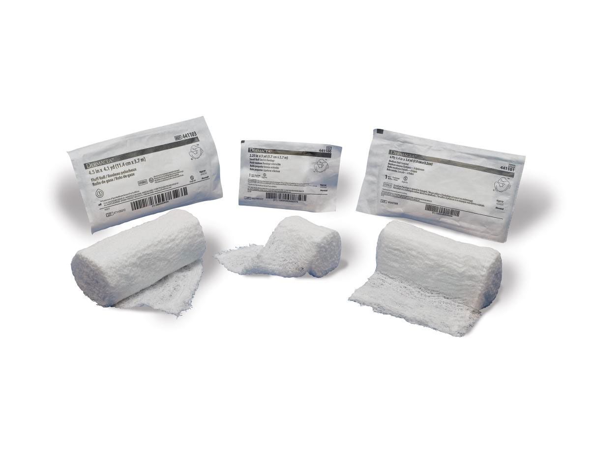 Dermacea Gauze Fluff Rolls by Covidien|Medline at Home