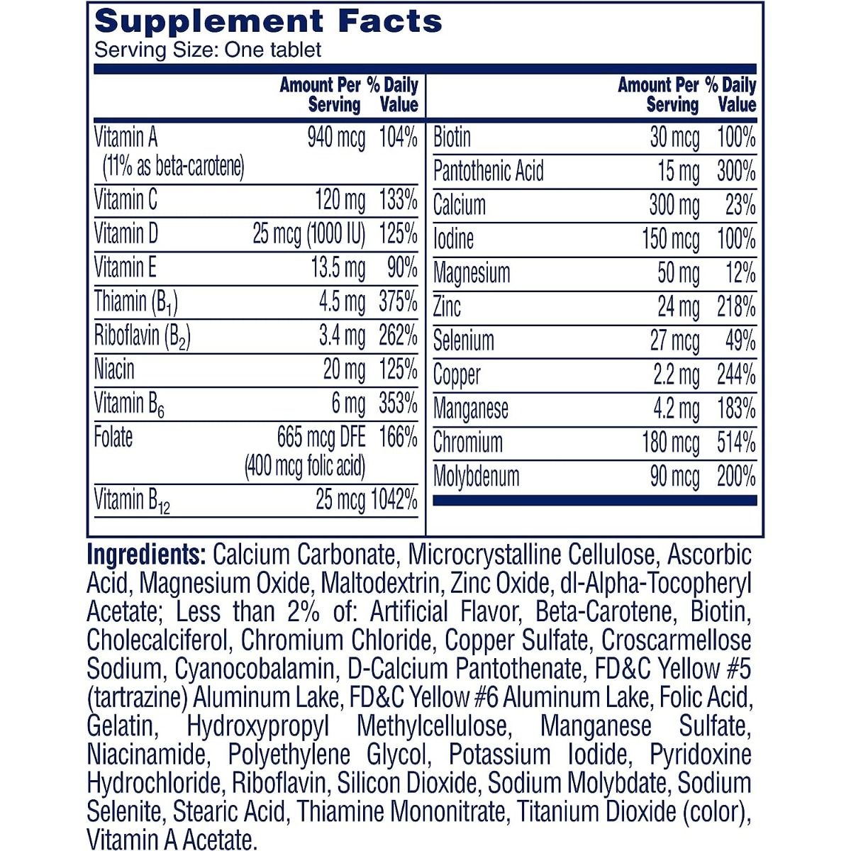 One A Day Women's 50+ Advantage Multivitamins 2400Ct