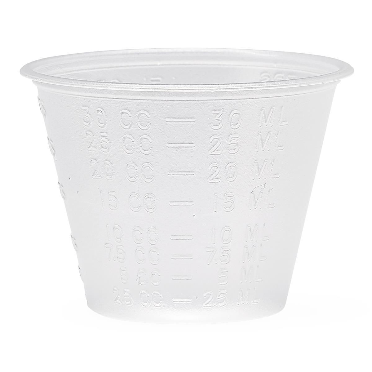 Medline Plastic Graduated oz./mL/TB/cc Medicine Cup 1oz 5000Ct