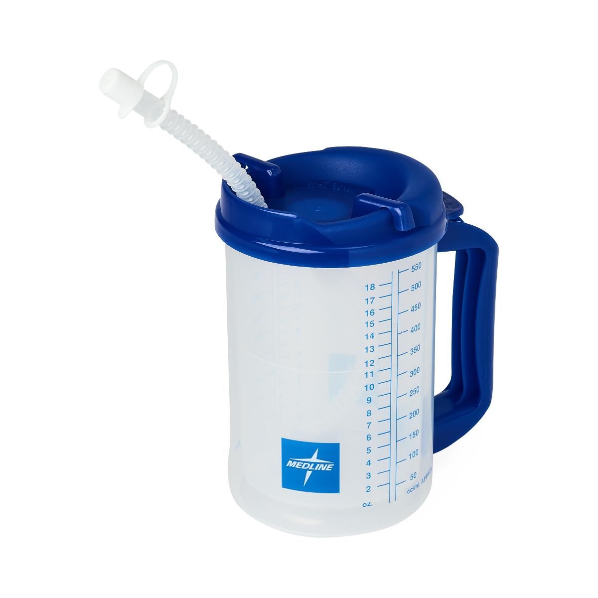 Medline Clear Insulated Carafe with Lid/Straw 20oz 50Ct