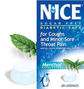 N'ice Sugar-Free Lozenges For Cough & Sore Throat Pain 24Ct