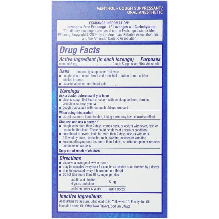 N'ice Sugar-Free Lozenges For Cough & Sore Throat Pain 24Ct