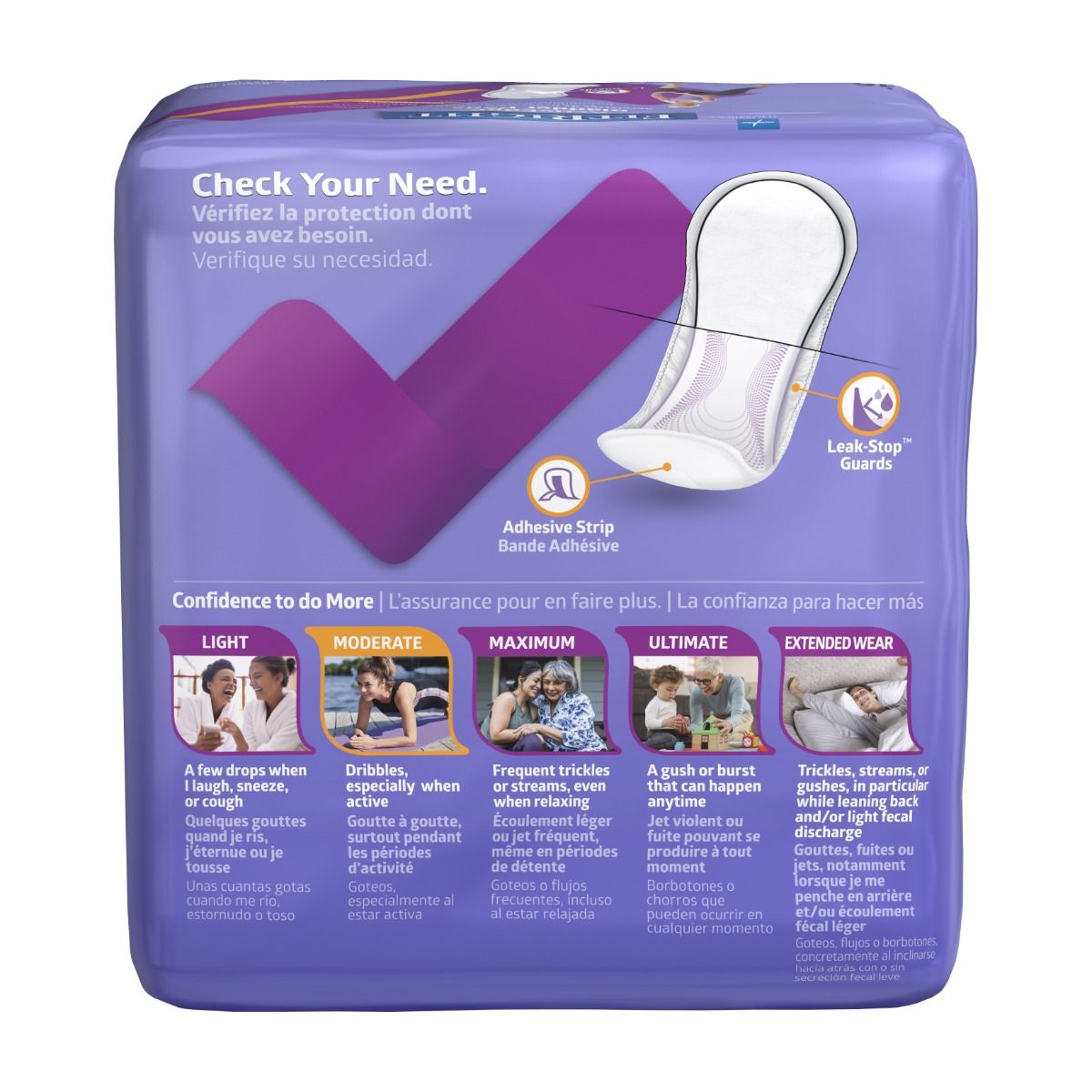 Medline FitRight Bladder Pad 4.3x11 Moderate 192Ct
