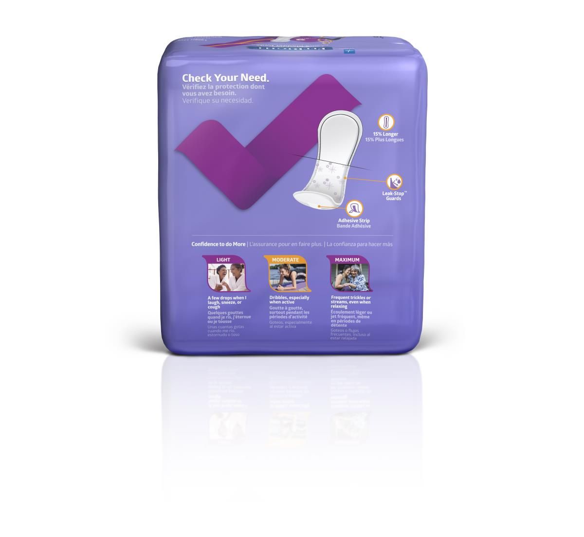 Medline FitRight Bladder Pad 3.5x12.5 Moderate 144Ct