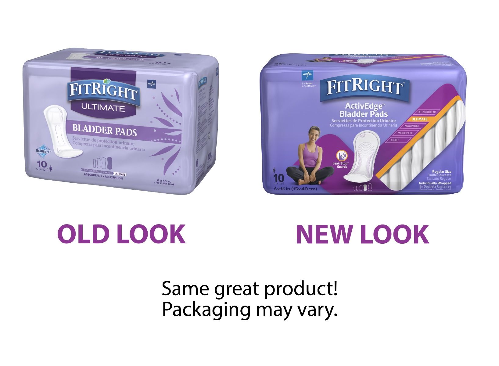 Medline FitRight Bladder Pad 5.5x15.75 Ultimate 120Ct