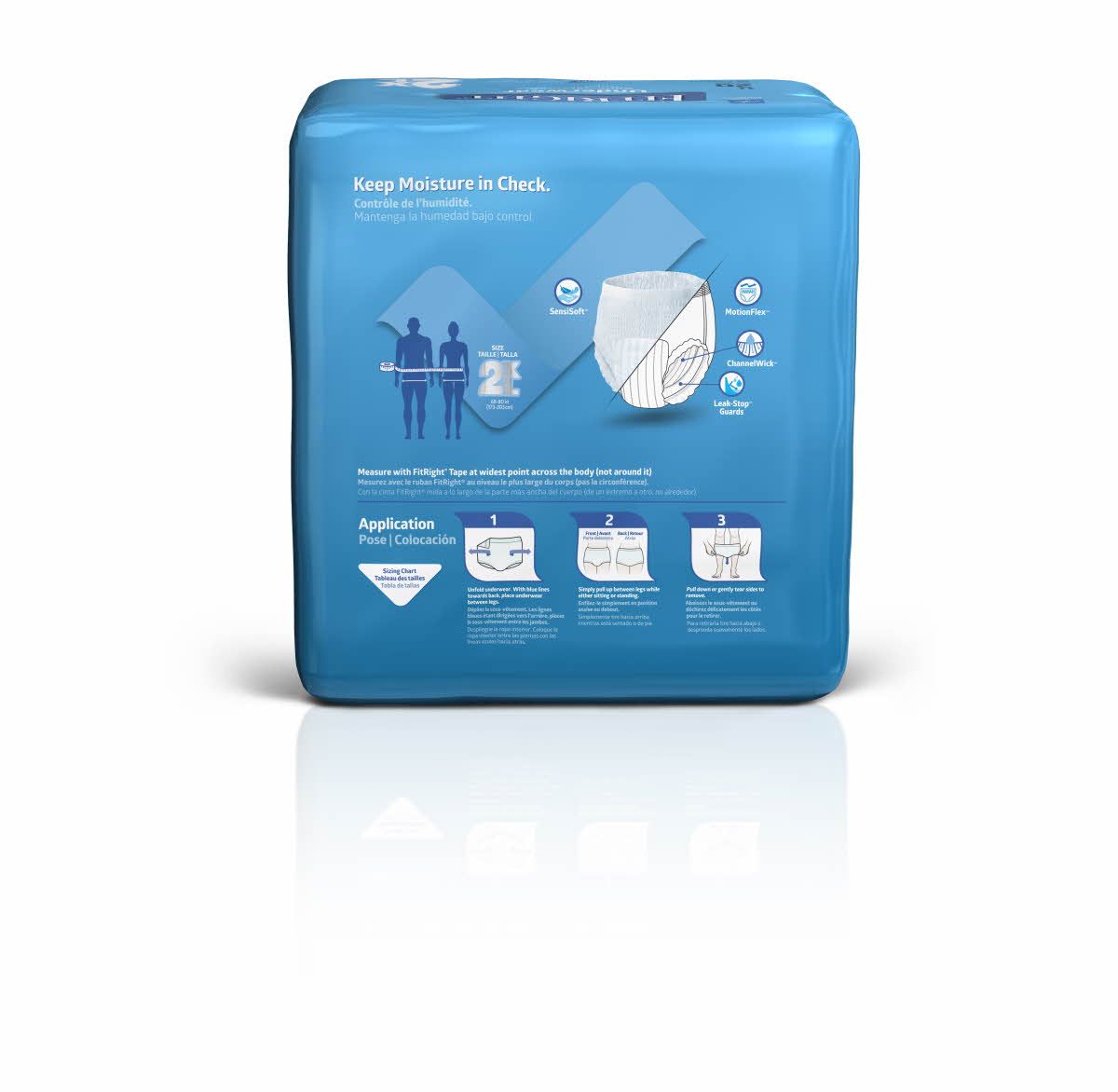 Medline FitRight Bariatric Disposable Underwear 2XL 20Ct