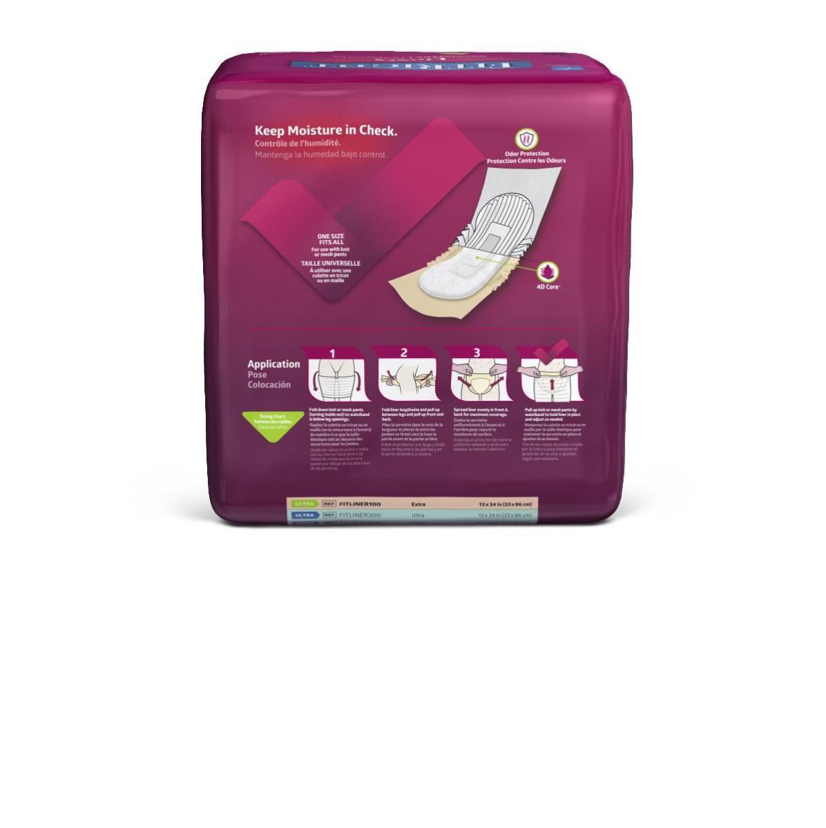 Medline FitRight Extra Incontinence Liner 13x34 20Ct