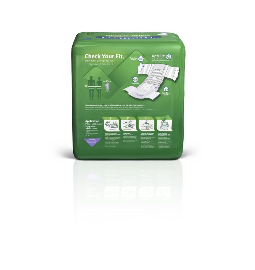 Medline FitRight OptiFit Stretch Ultra Brief M/Reg 20Ct