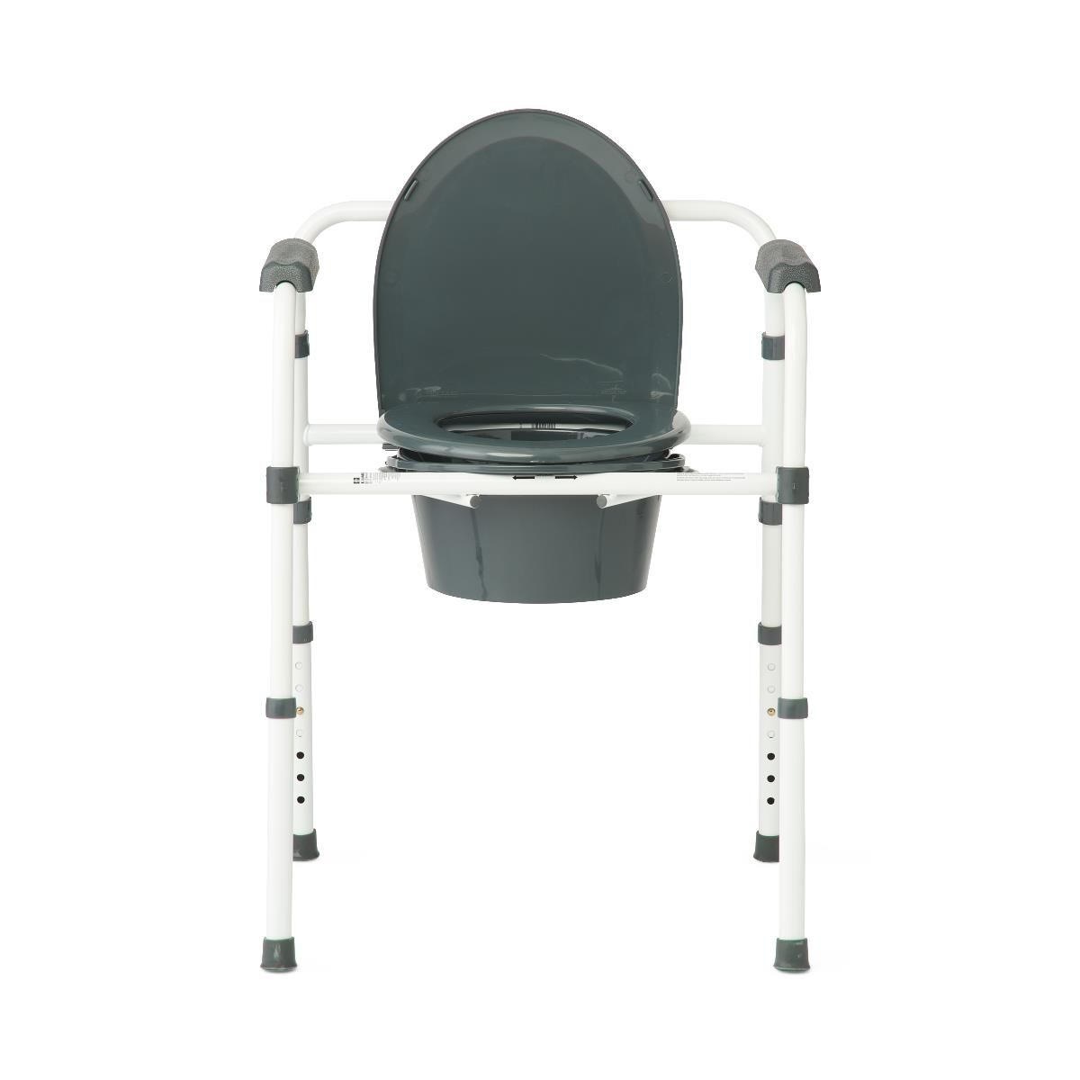 Guardian 3-in-1 Folding Commode with Elongated Seat 350lbs Dark Gray 1Ct