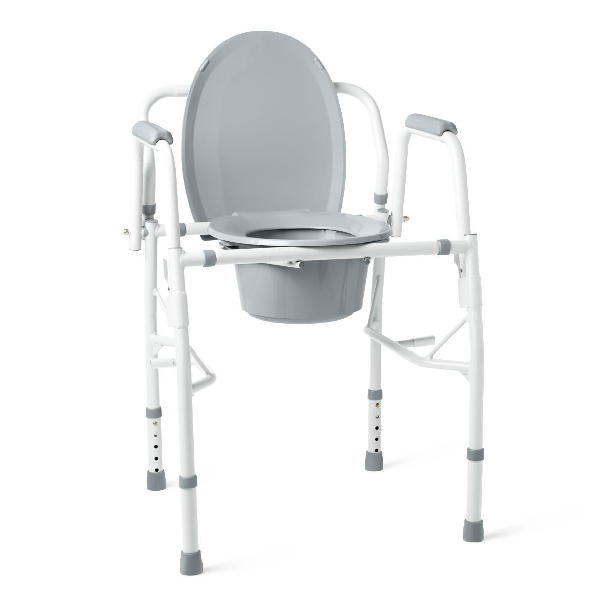 Medline Drop Arm Bedside Commode 350lb 1Ct