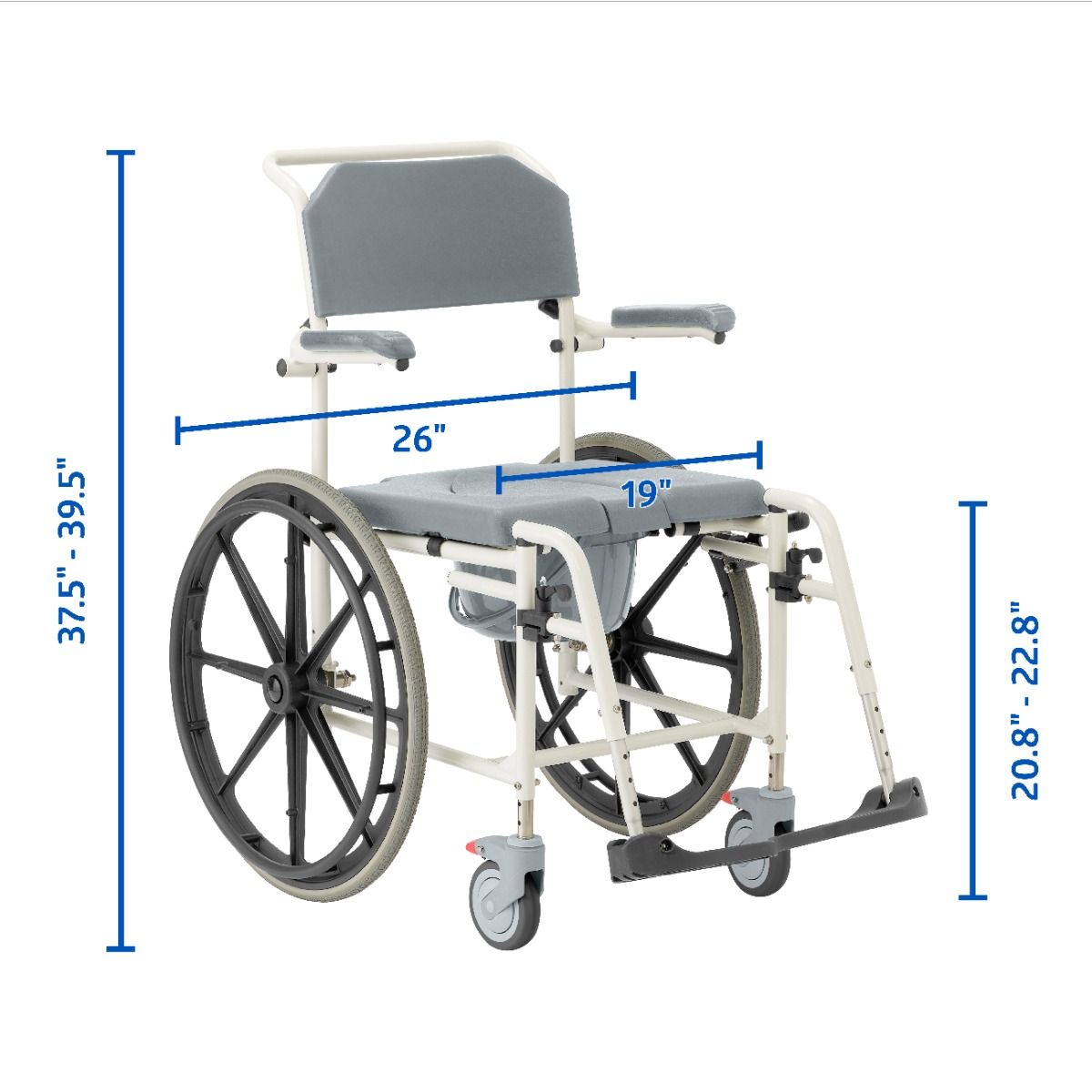 Aluminum Shower Commode Wheelchair