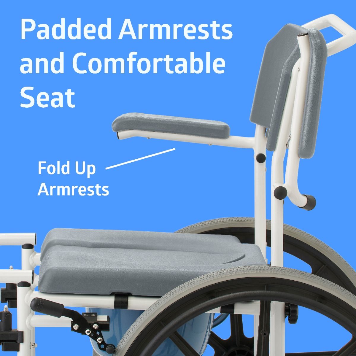 Aluminum Shower Commode Wheelchair