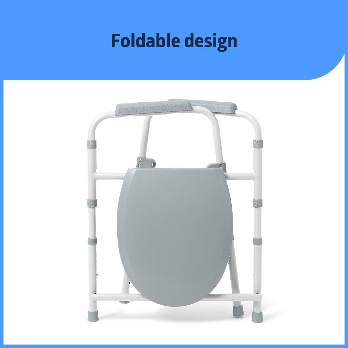 Guardian 3-in-1 Folding Aluminum Elongated Commode 350lbs 1Ct
