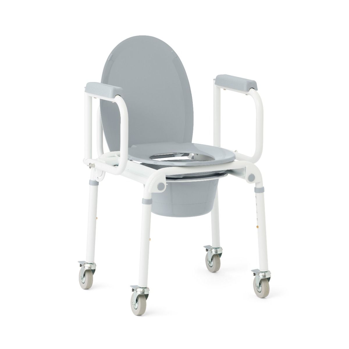 Guardian Drop-Arm Commode with 4 Locking Casters 300lbs 1Ct