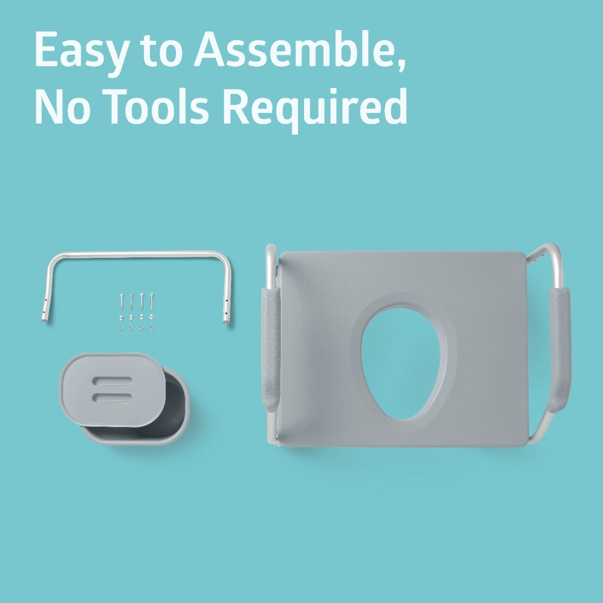 Guardian Bariatric Commode with 4 Locking Casters 1000lbs 1Ct