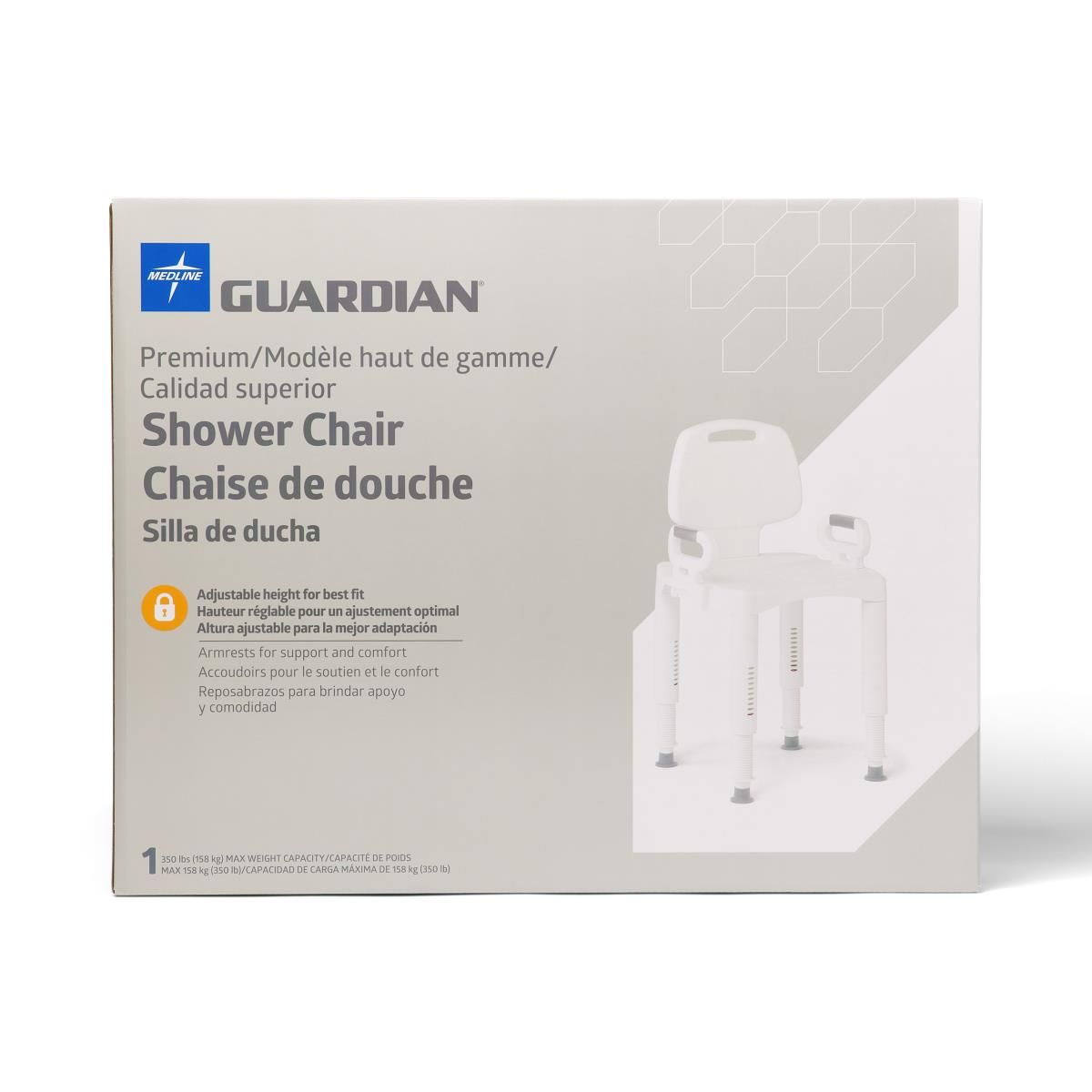 Medline Knockdown Bath Bench with Arms 1Ct