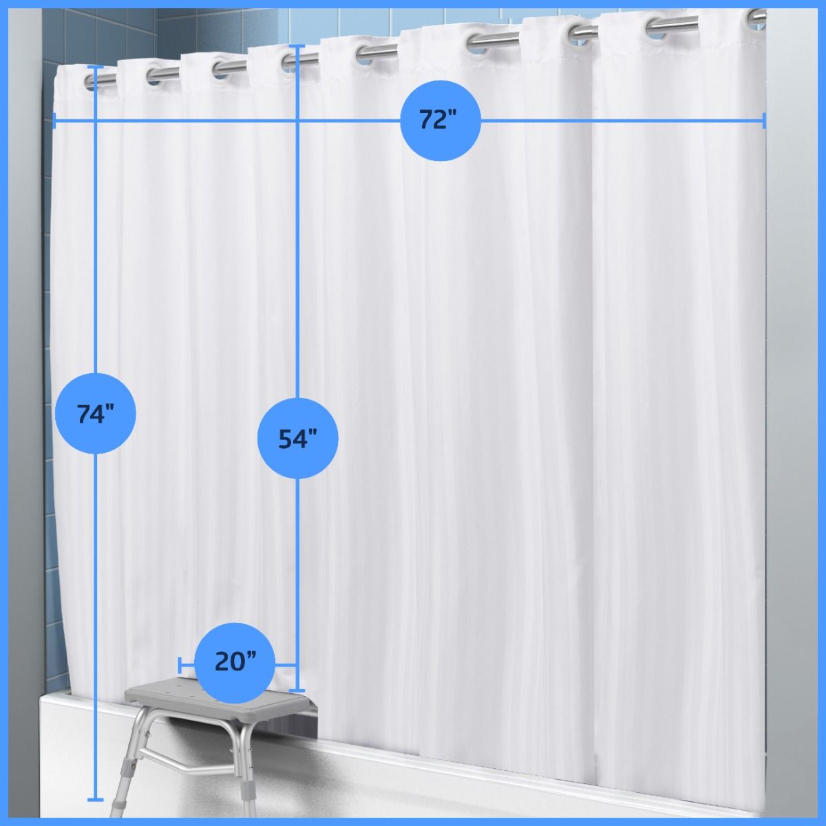 Guardian Transfer Bench Shower Curtain 1Ct