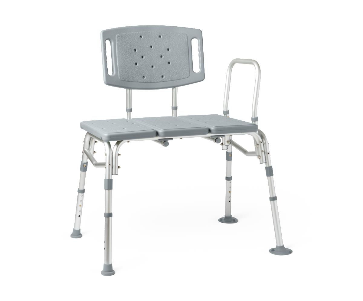 Medline Bariatric Transfer Bench with Back 500lb Cap 1Ct