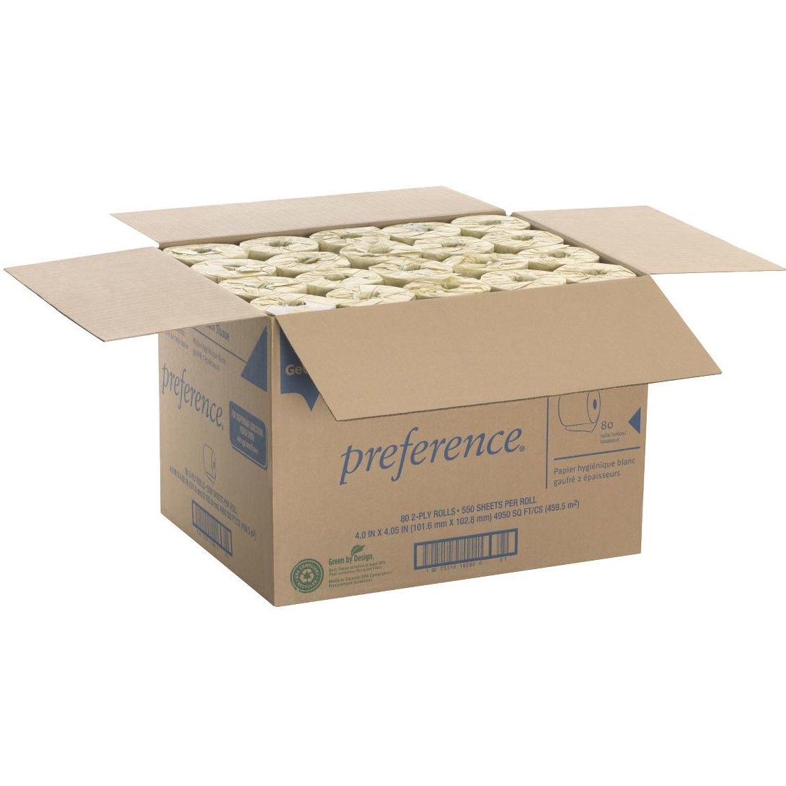 Preference 2-Ply Embossed Bathroom Tissue 550 Sheets/Roll 80CT