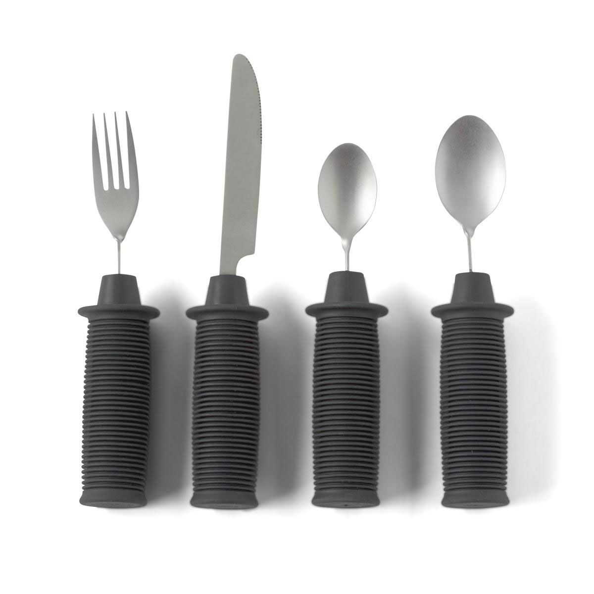 Medline Great Grip Weighted Bendable Utensils Set of 4