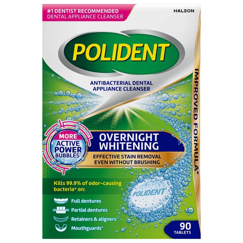 Polident Denture Cleanser Whitening Tablets