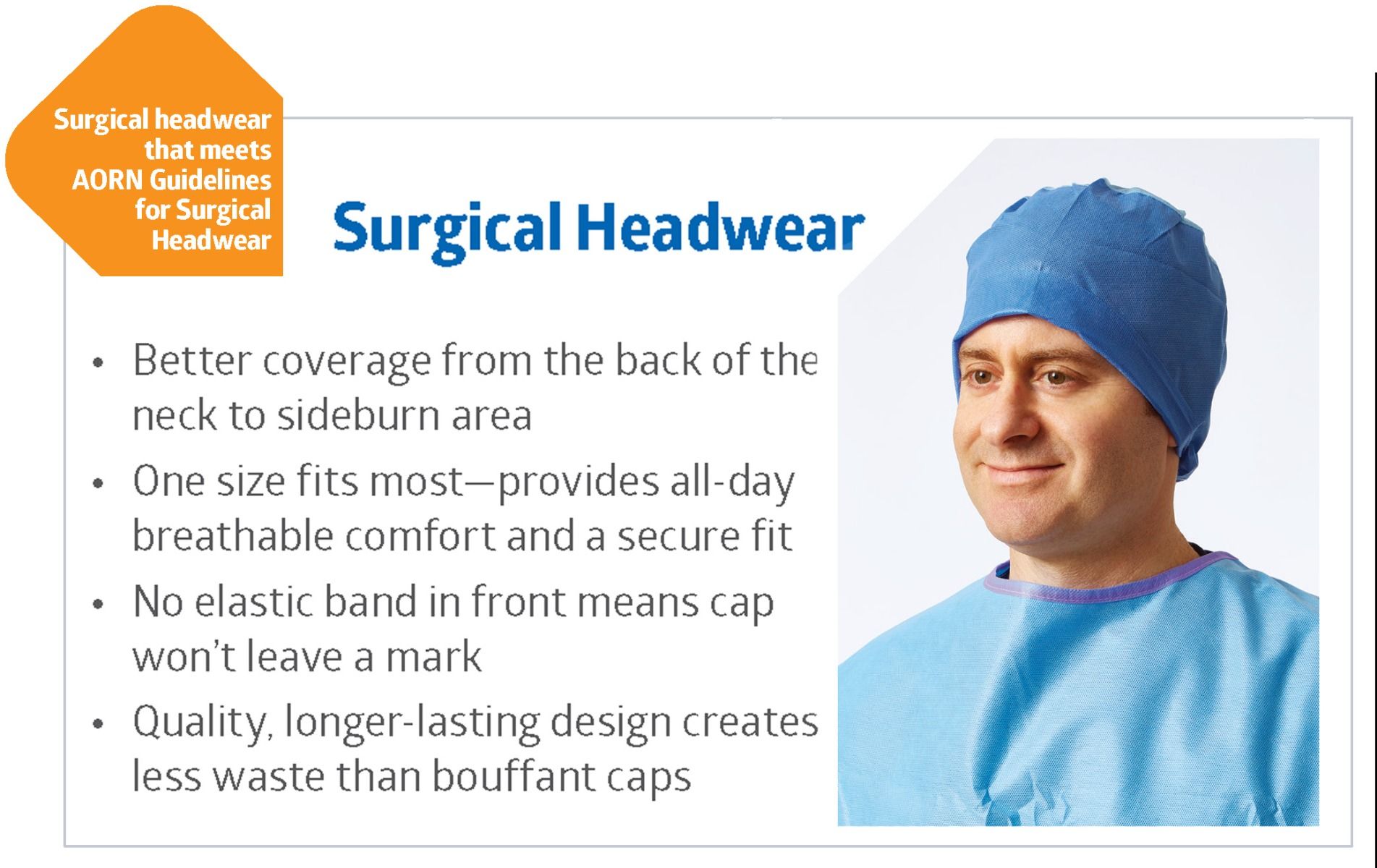 Medline Sheer-Guard Disposable Surgeon's Cap 500Ct