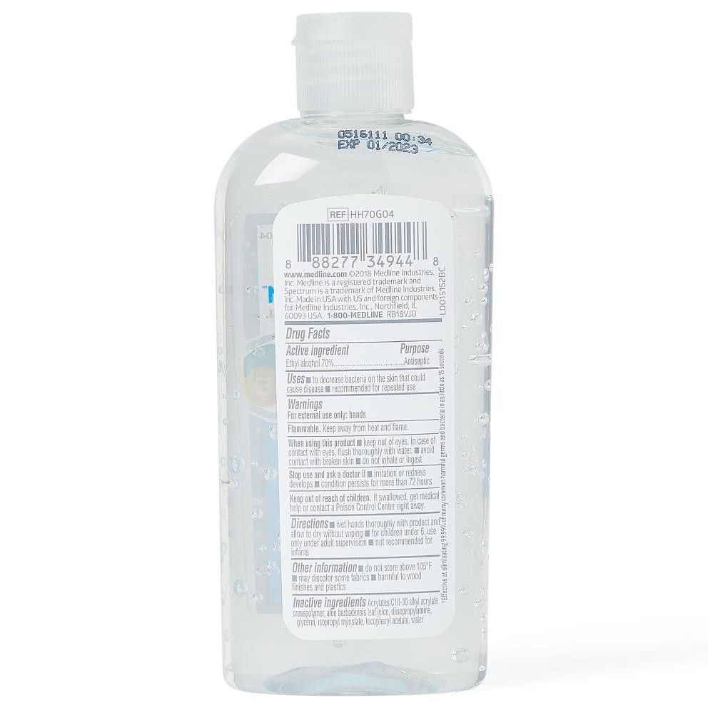 Medline Spectrum Advanced Hand Sanitizer Gel 4oz 1Ct