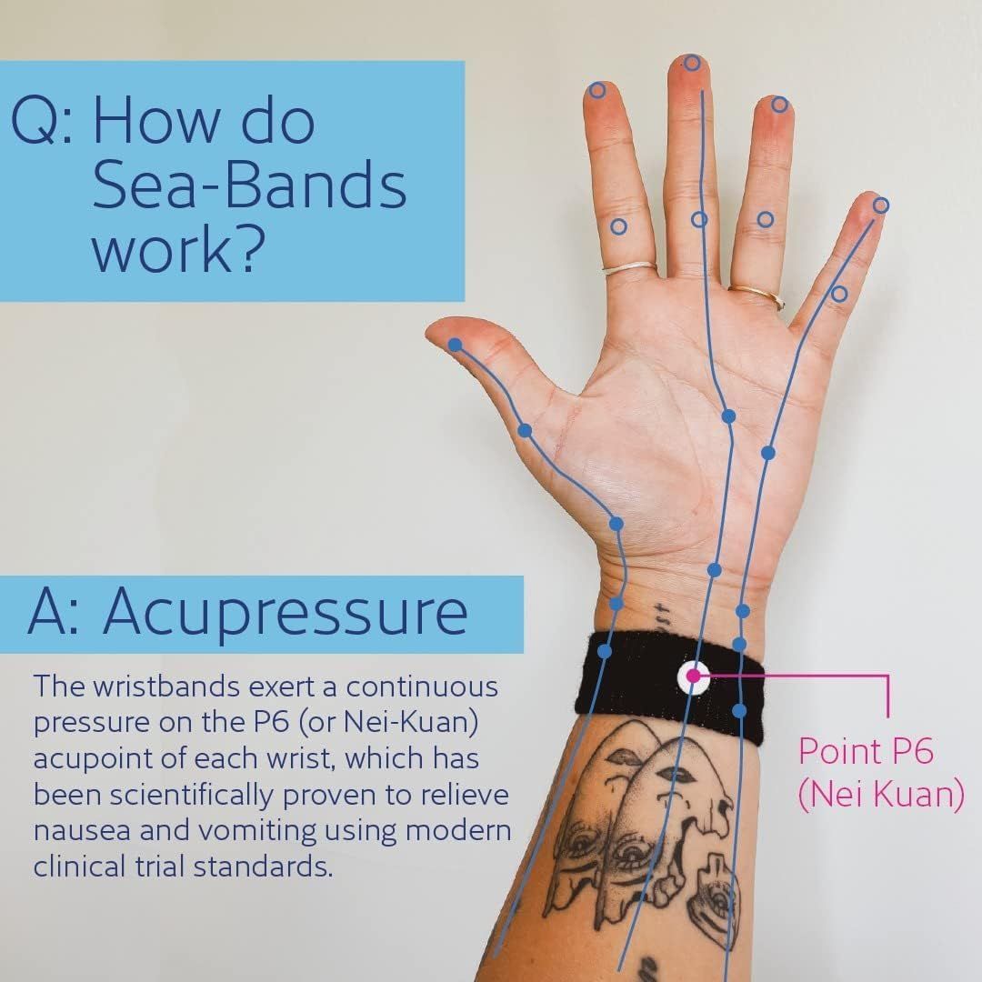 Sea-Band Nausea Relief Acupressure Wrist Band 2Ct