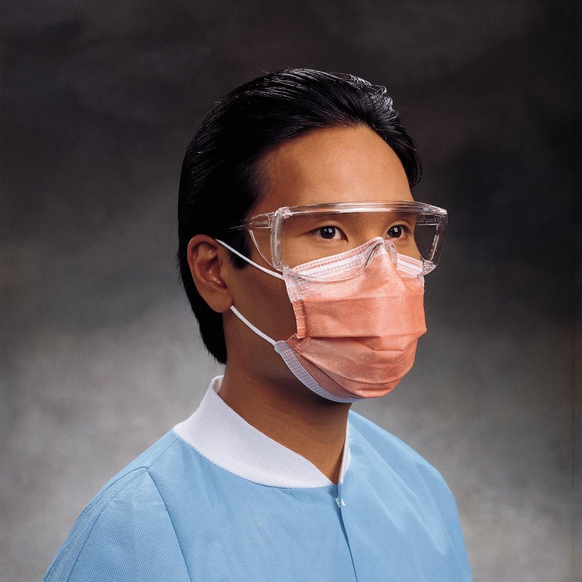 Halyard FLUIDSHIELD ASTM Level 3 Orange Antifog Mask 400Ct