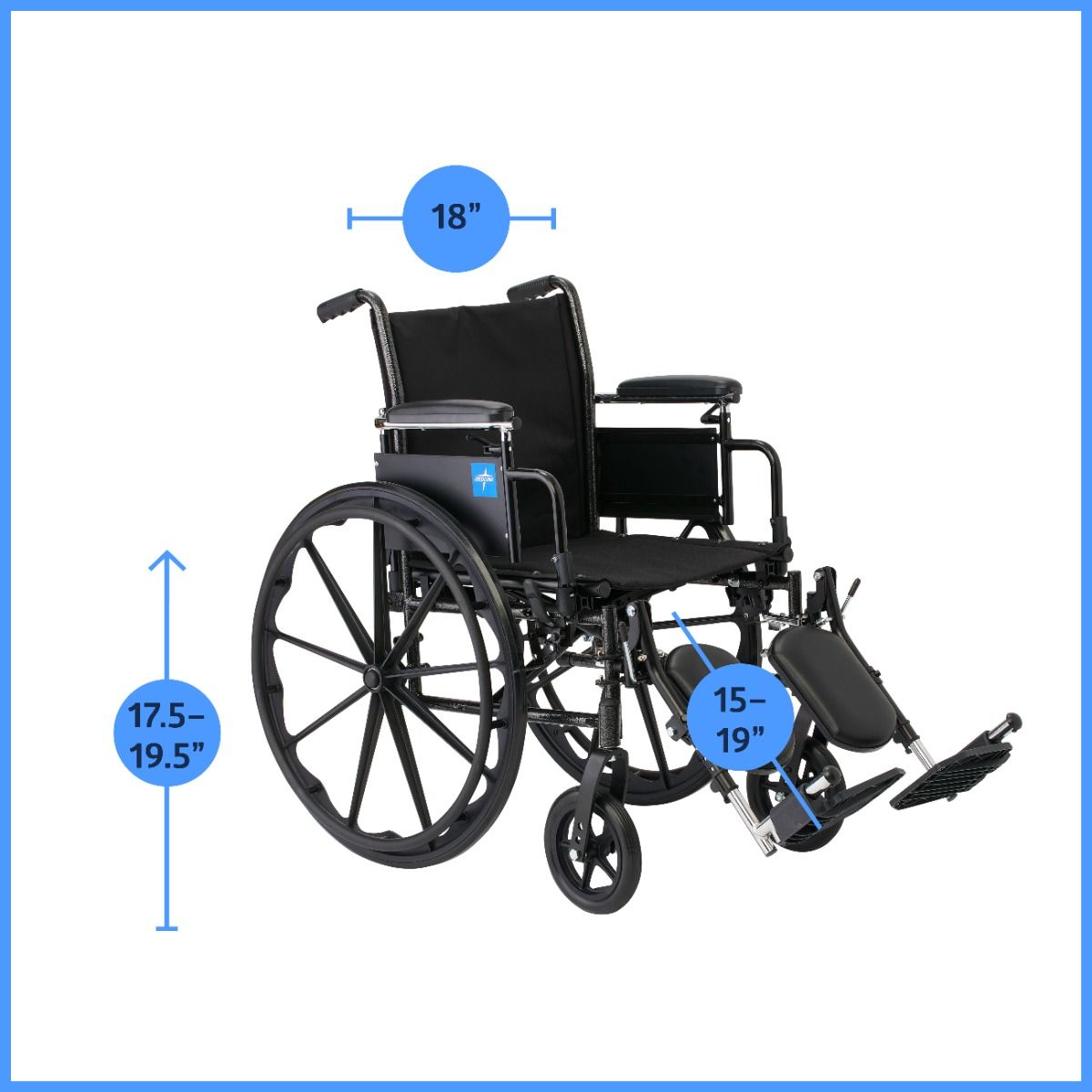 K3 Guardian Wheelchair with Nylon Upholstery