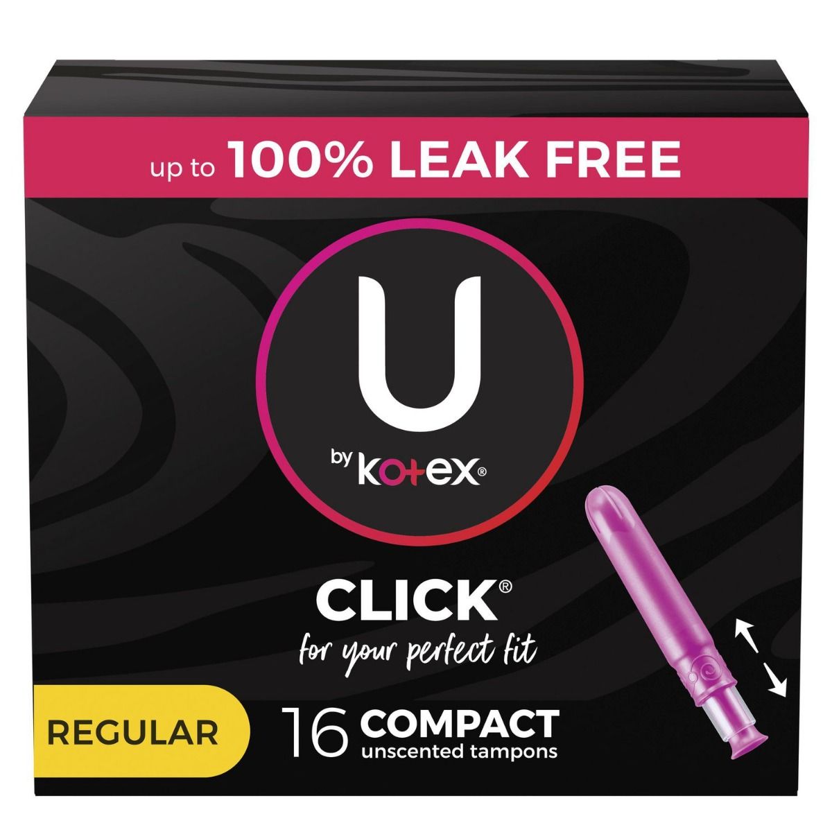 U by Kotex Click Compact Tampons Size Regular 16Ct