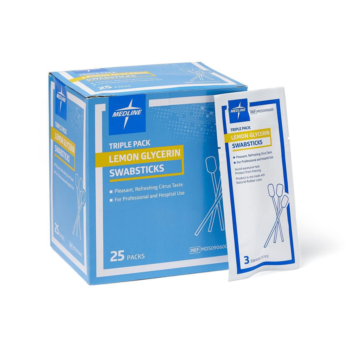 Medline Lemon Glycerin Oral Swabstick 750Ct
