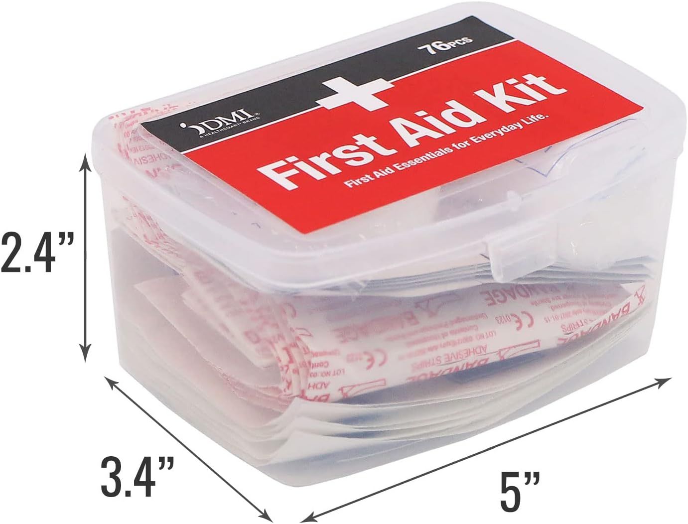 HealthSmart 76-Piece First Aid Kit 1Ct