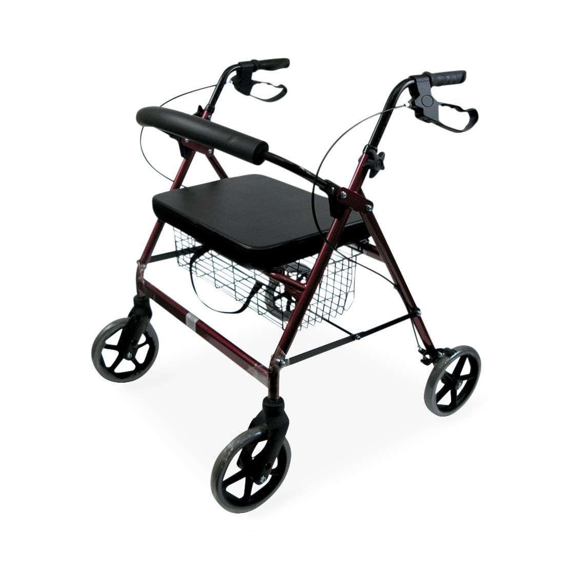 HealthSmart Extra-Wide Heavy-Duty Steel Bariatric Rollator 375lbs 1Ct