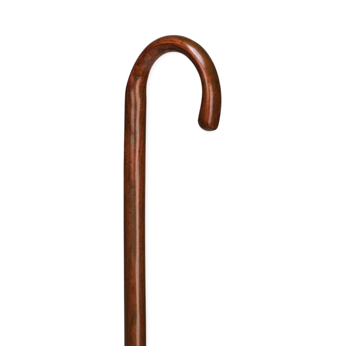 DMI Men's Deluxe Traditional Wood Cane Crook Handle Walnut 1Ct