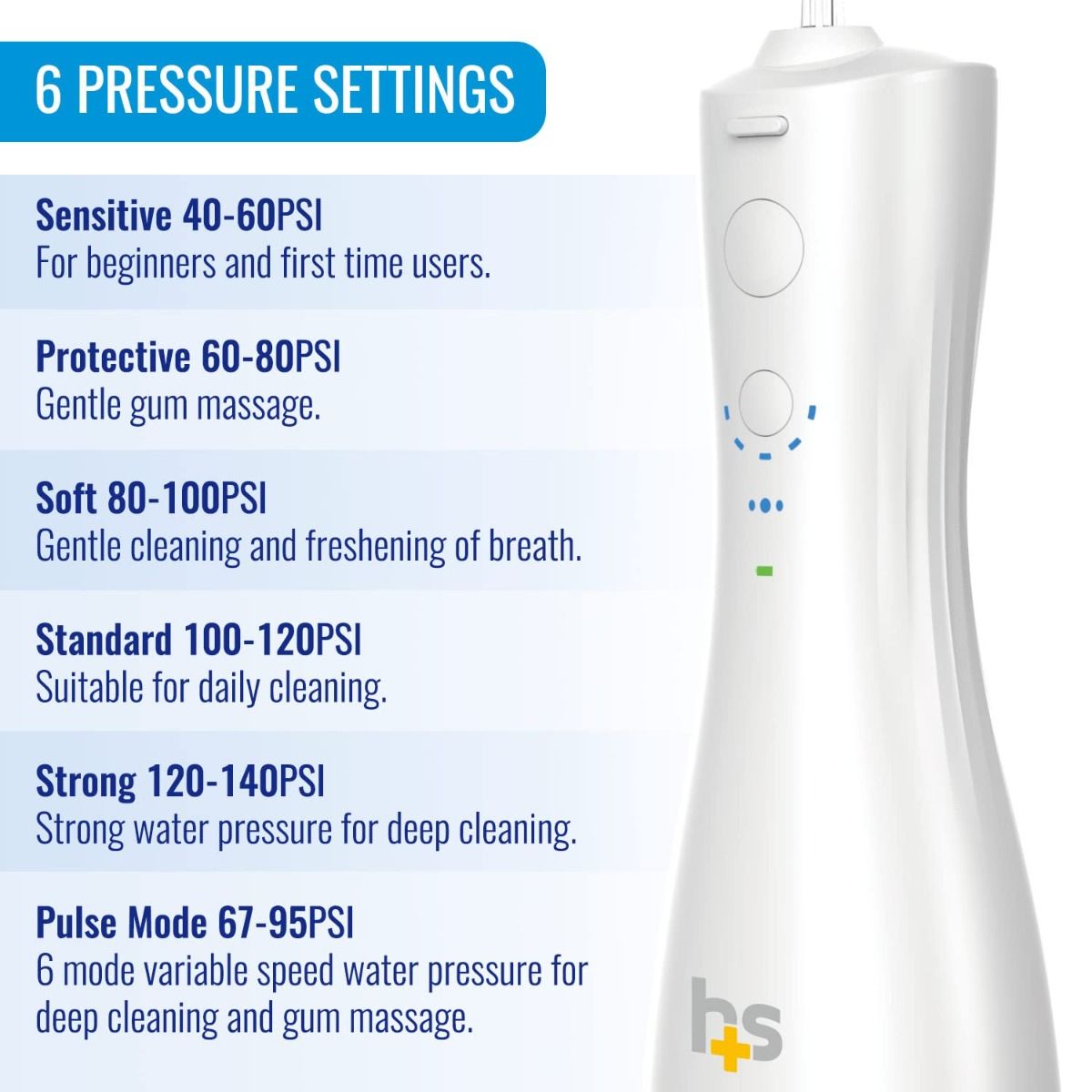 HealthSmart Cordless Water Flosser/Components 1Ct