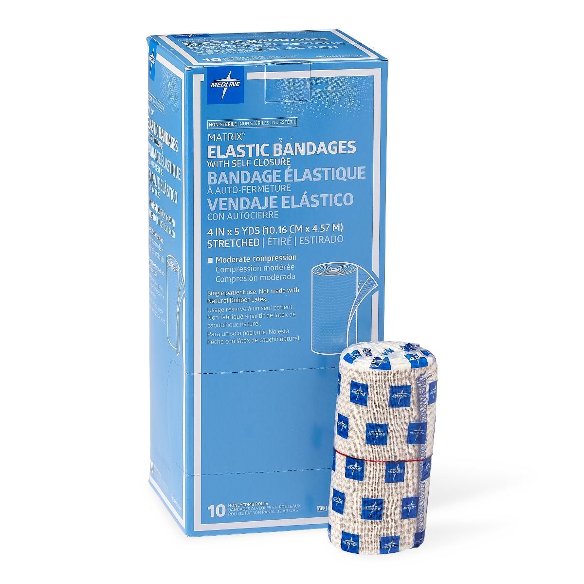 Medline NS Matrix Elastic Bandages 4in x 5yd 50Ct