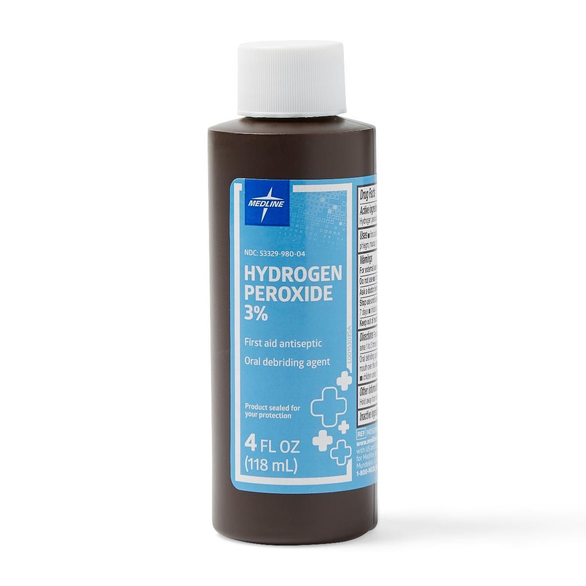 Medline 3% Hydrogen Peroxide 4oz Bottle 24Ct