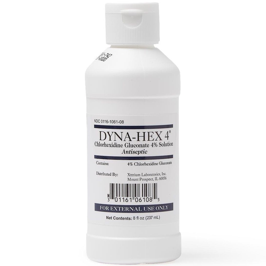 Dyna-Hex CHG 4% Surgical Scrub 8oz 24Ct