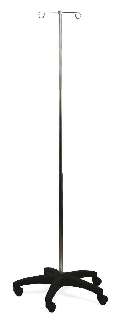 Medline Foldable 5-Leg IV Pole 83.5in Chrome 3Ct