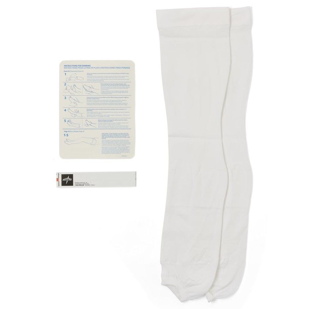 Medline EMS Knee-Hi Anti-Embolism Stocking M Long 1Pr