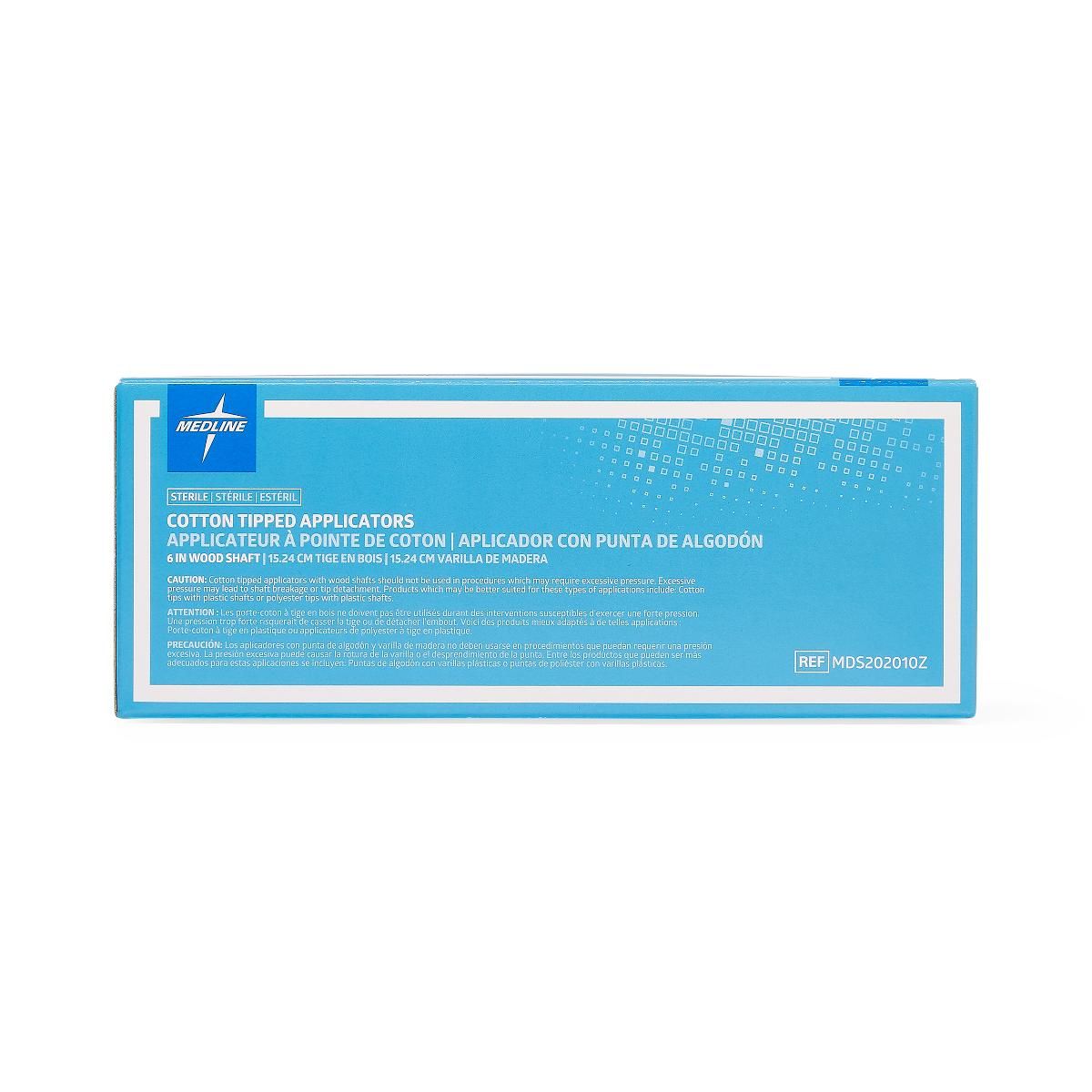 Medline Sterile 6in Cotton-Tip Applicator Wood 200Ct