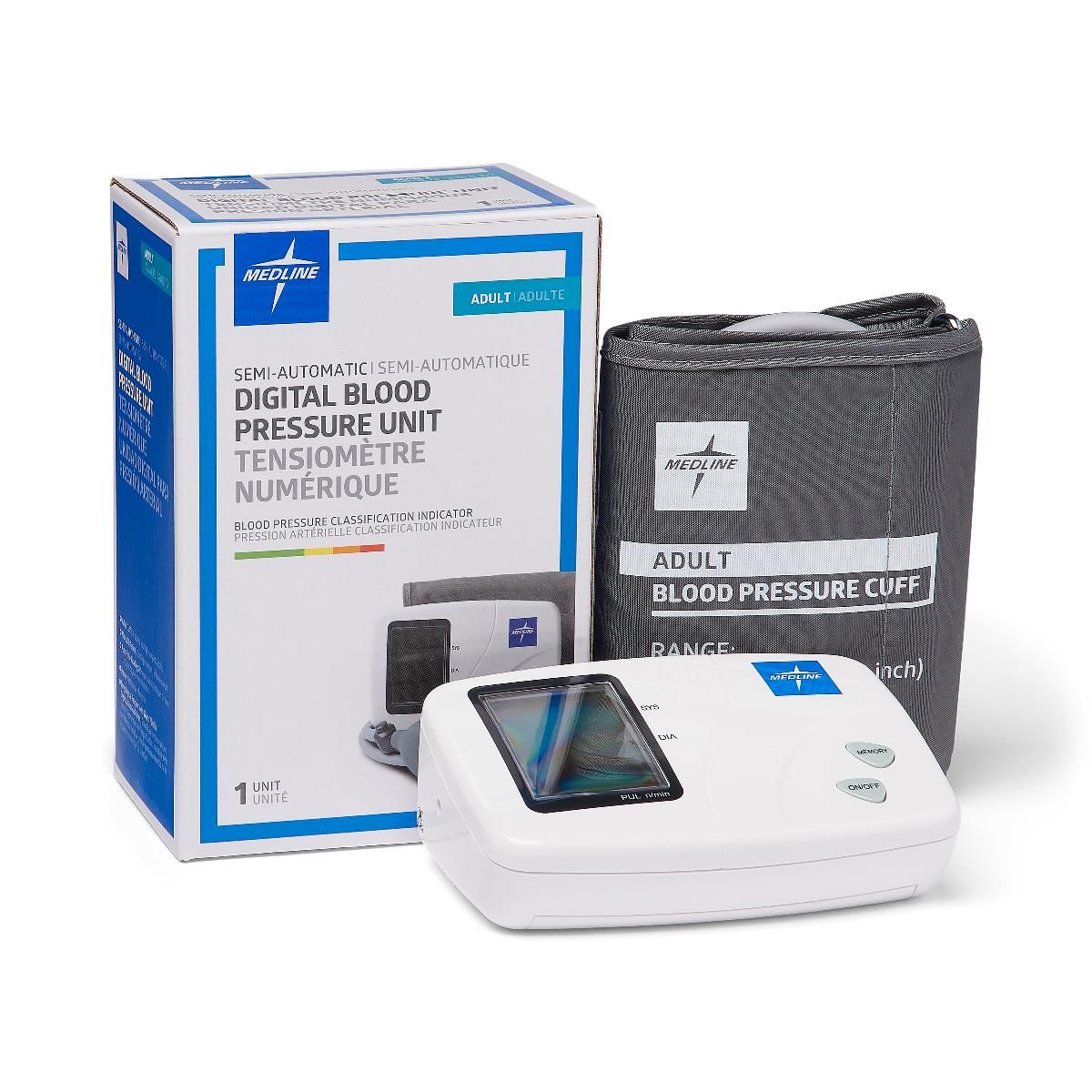Medline Pro Semi-Auto Digital Blood Pressure Monitor 1Ct
