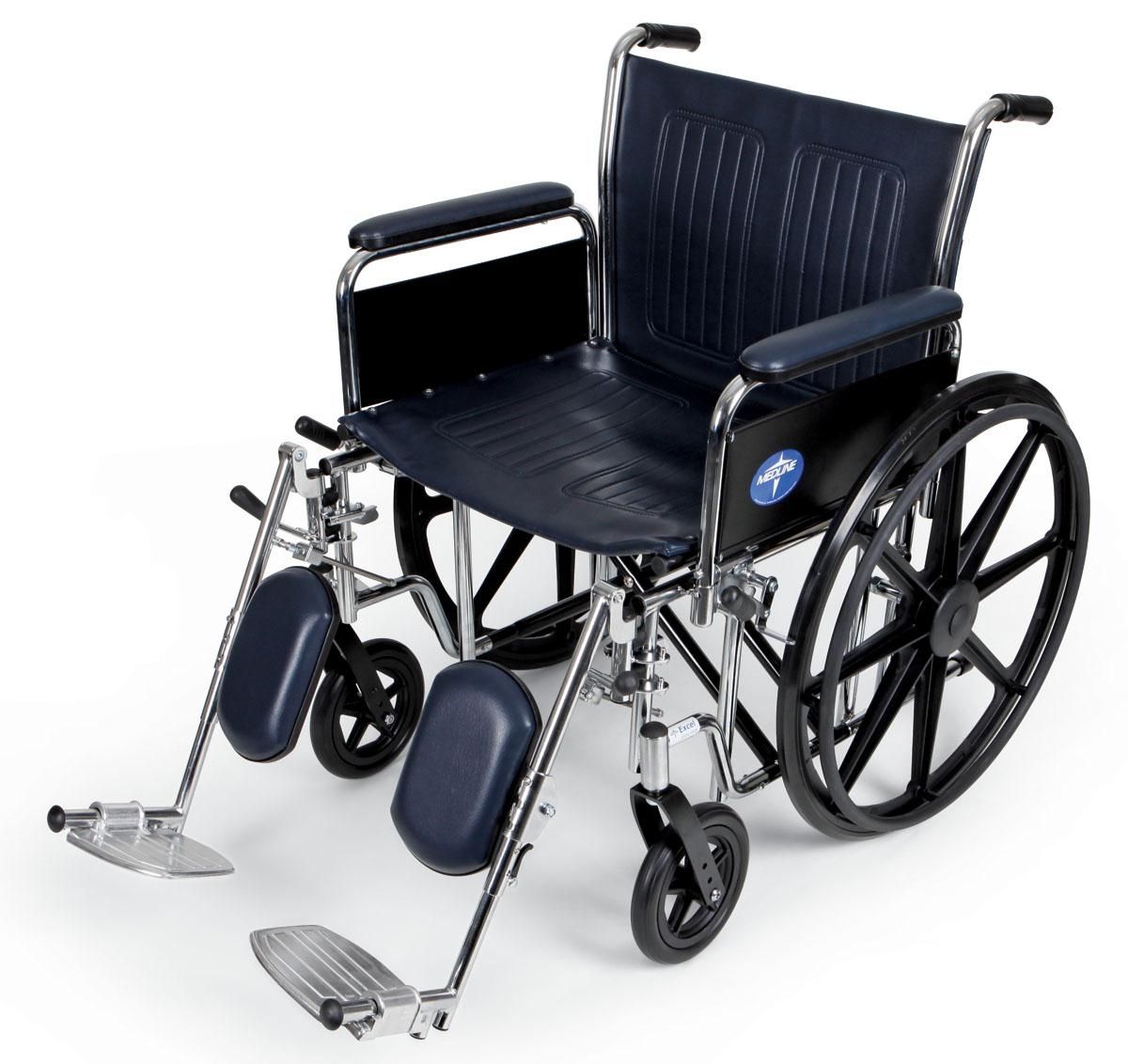 Medline Excel Bariatric XW Wheelchair FLA 24in Seat 1Ct