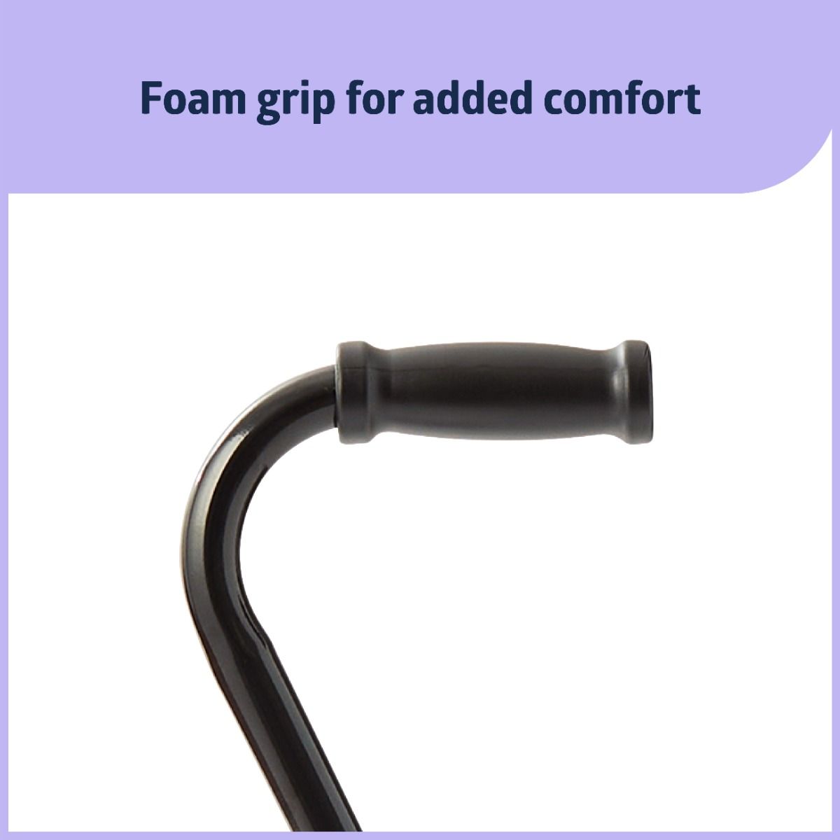 Medline Aluminum Quad Cane Black 1Ct