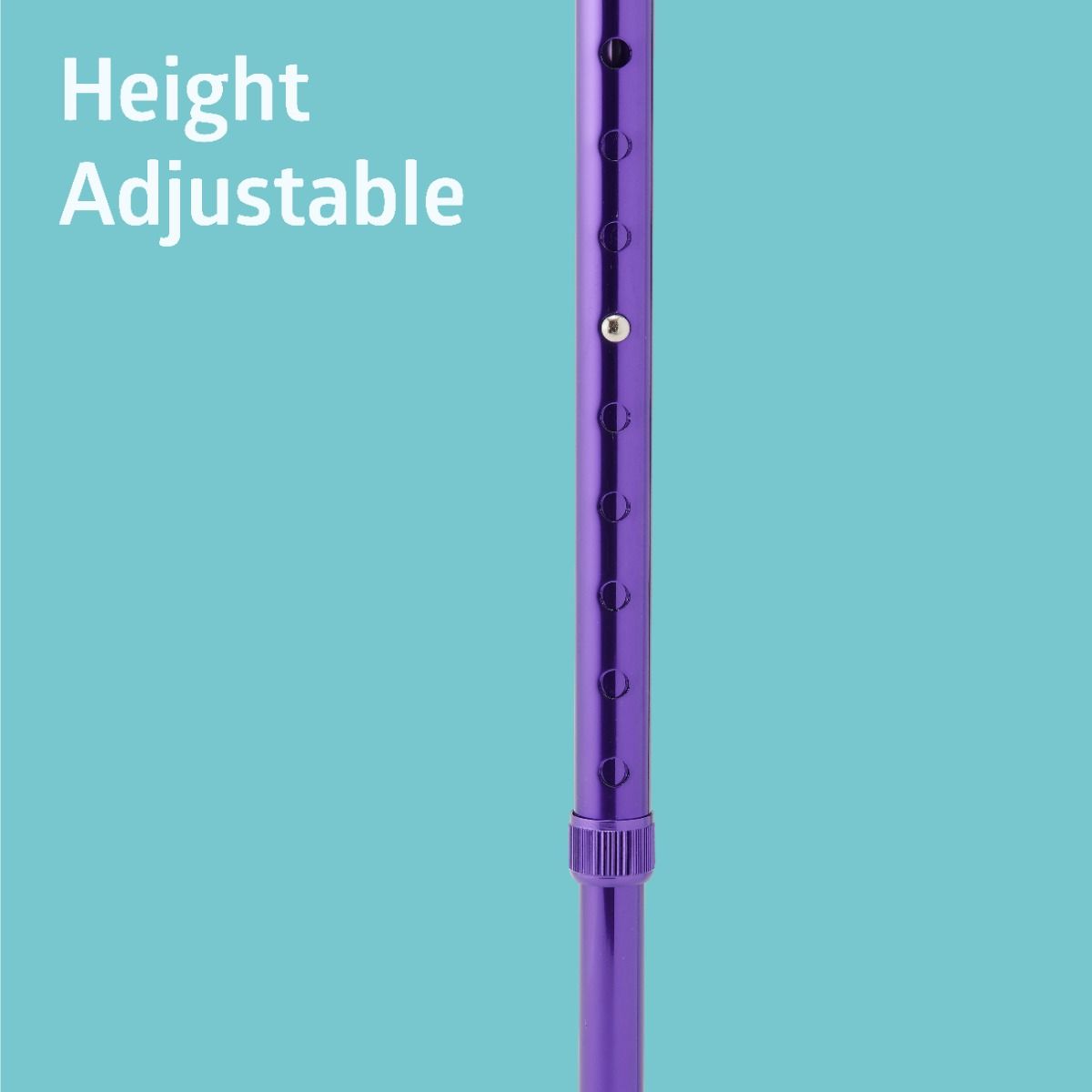 Medline Aluminum Offset Cane Offset Handle 300lbs Purple 1Ct